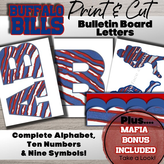 Buffalo Bills Print and Cut Bulletin Board Letters Buffalo - Etsy