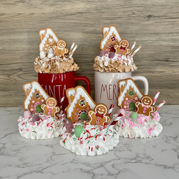 Gingerbread Mug Topper - Etsy