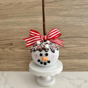 Snowman Hot Cocoa Apple - Etsy