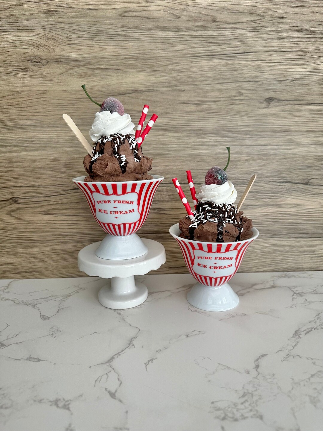 Faux Chocolate Sundae - Etsy