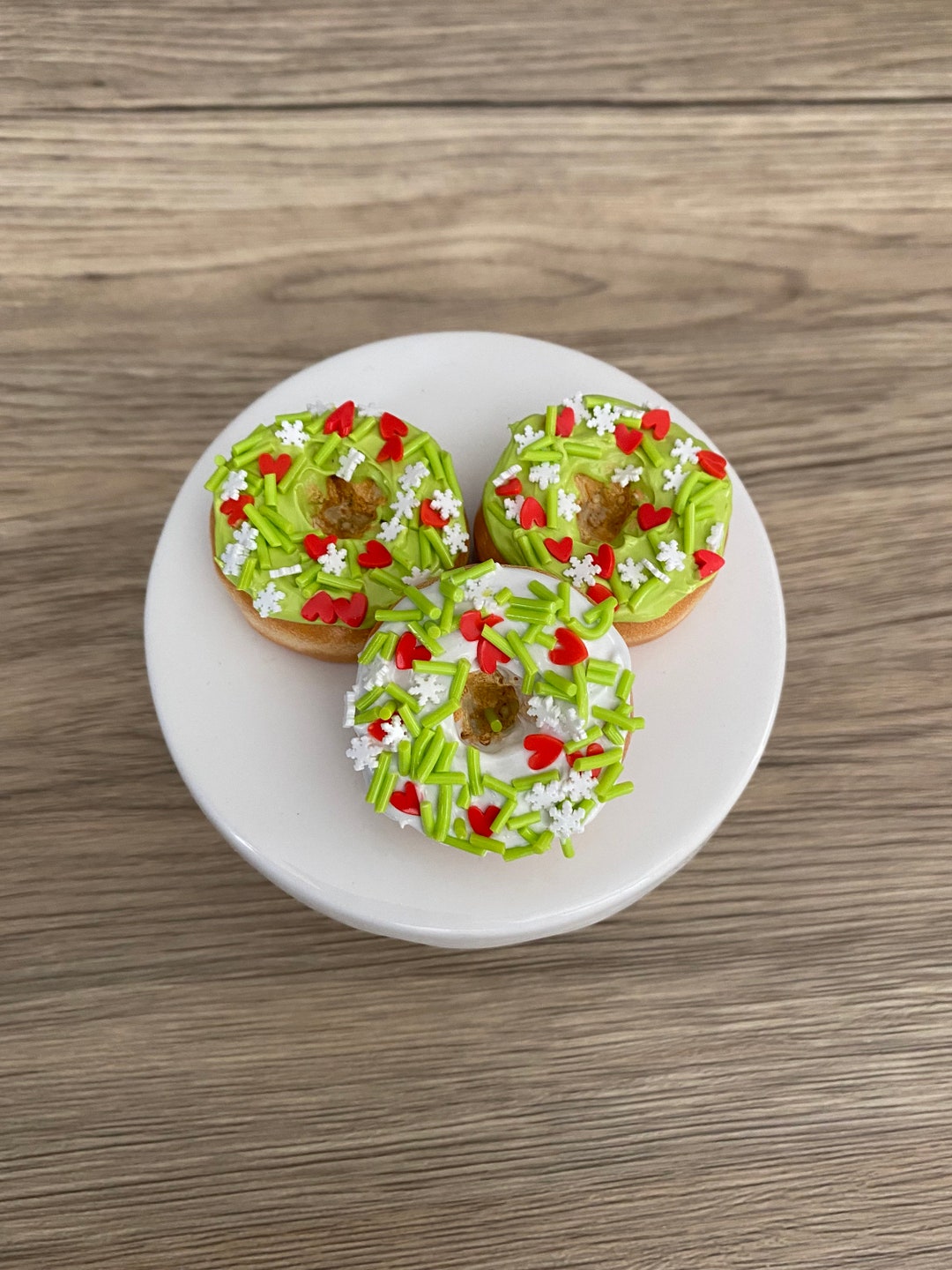 Mean Green Heart Mini Donut Set - Etsy
