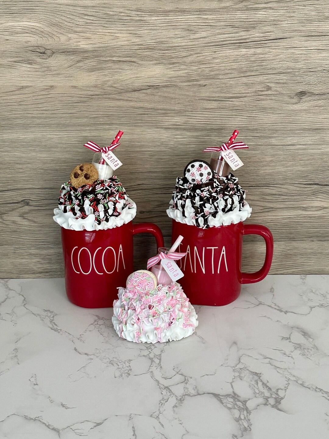 Santa Milk and Cookies Mug Topper - Etsy