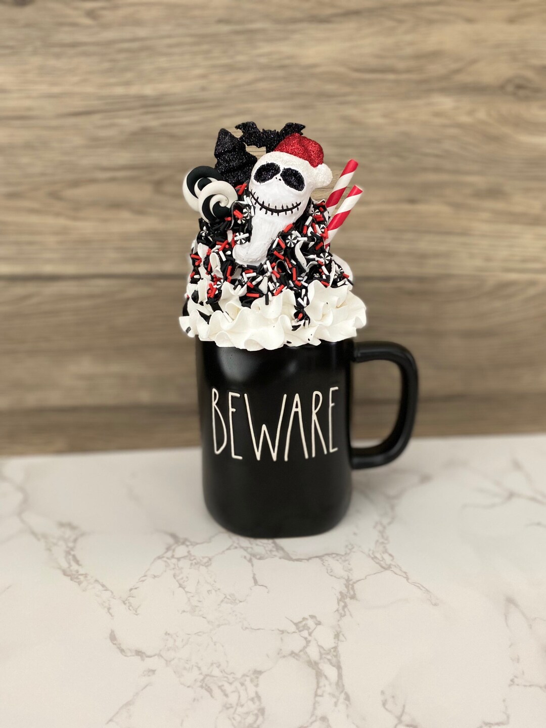 Faux Whip Christmas Skeleton Mug Topper - Etsy