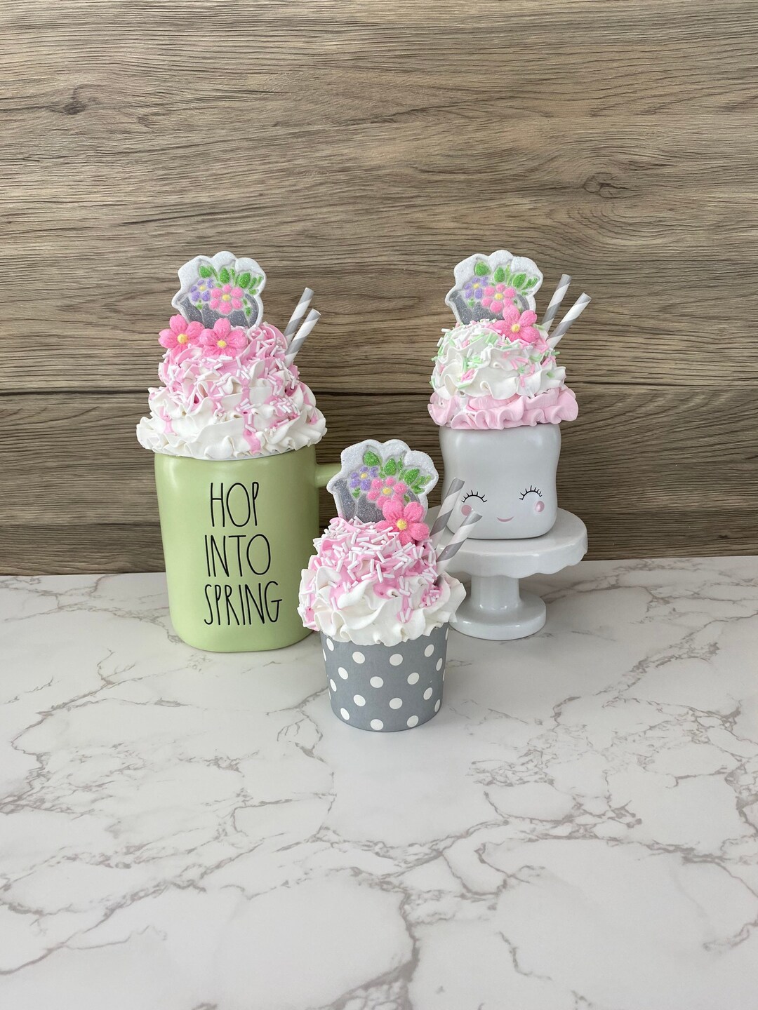 Flower Watering Can Toppers or Cupcake - Etsy