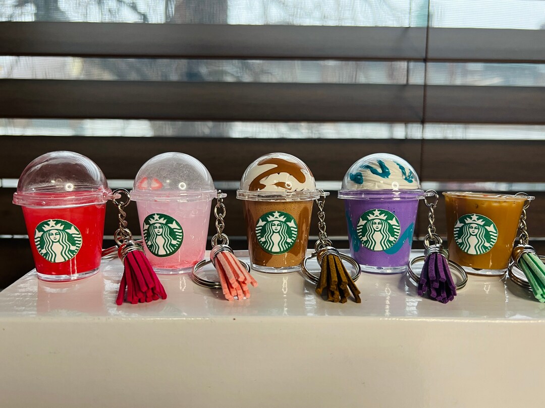 Mini Drink Keychains--coffee Keychains--drink Keychains--free KEYFOB ...