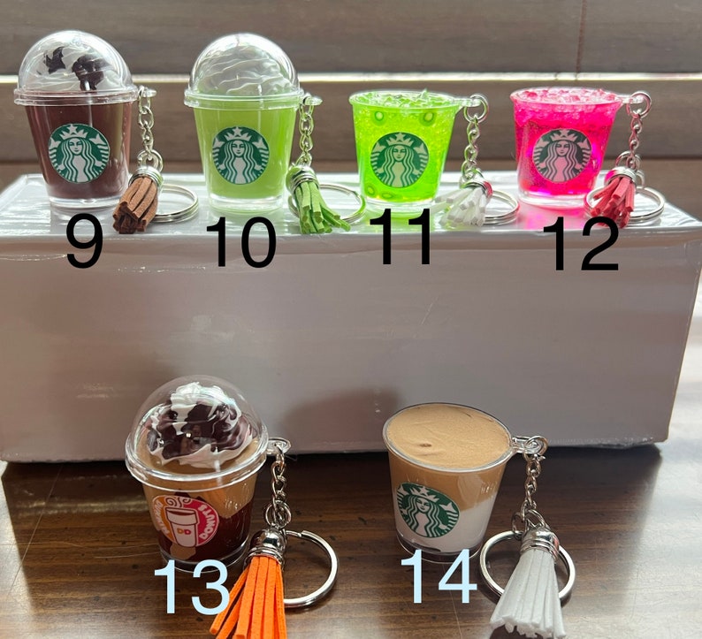 Mini Drink Keychains--coffee Keychains--drink Keychains-- - Etsy