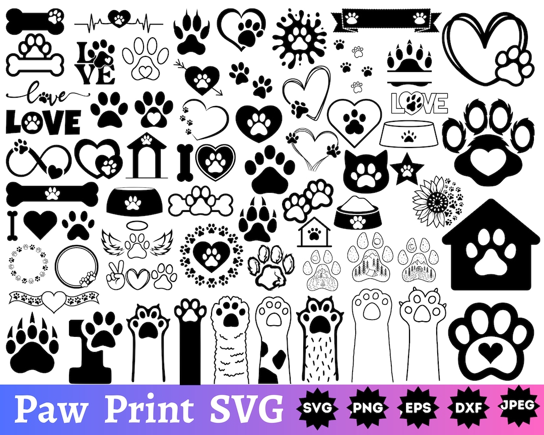 Paw Print SVG Paw SVG Cat Paw SVG Dog Paw Svg Animal Svg Paw Print ...