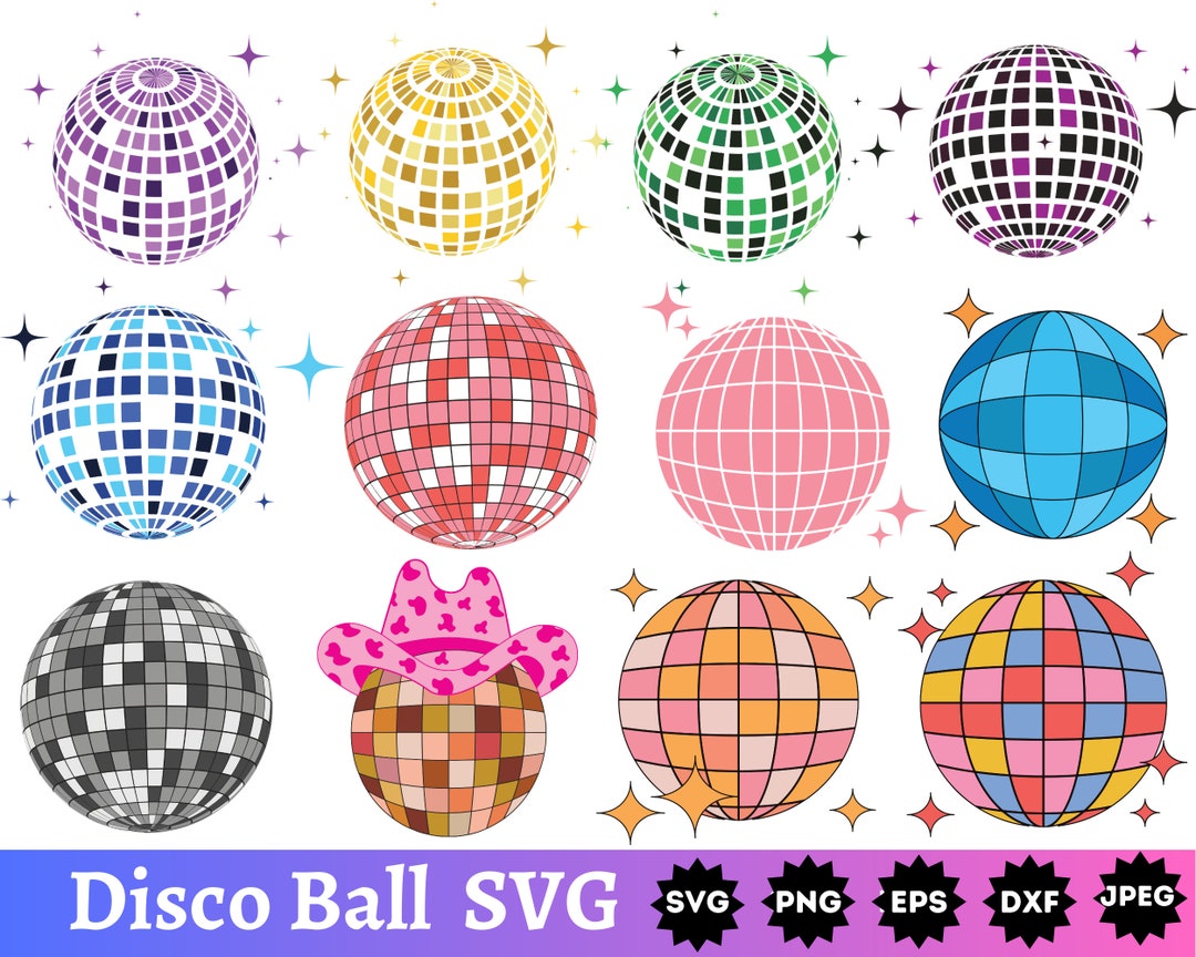 Disco Ball SVG Disco Ball PNG Disco Ball SVG Bundle Groovy Svg ...