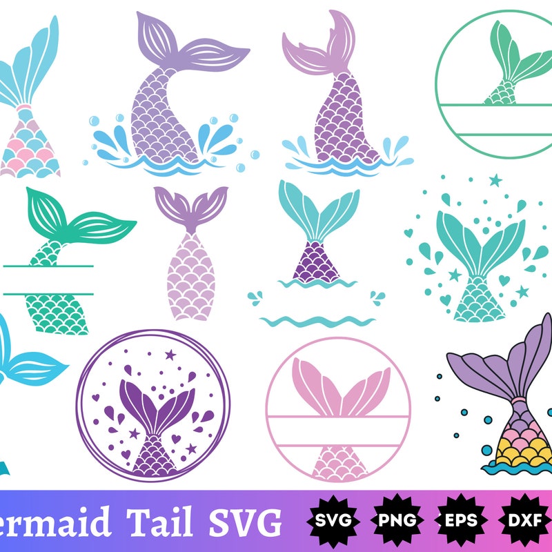 Mermaid Monogram Svg - Etsy