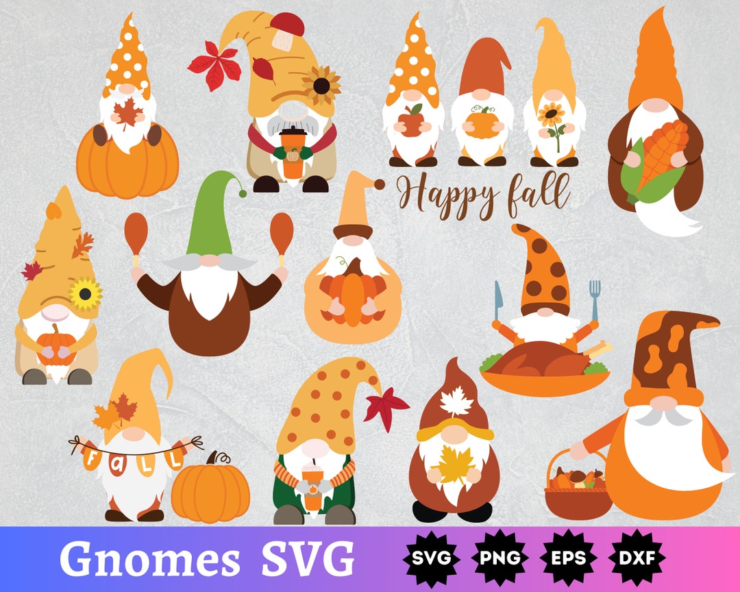 Thanksgiving and Fall Gnomes SVG Bundle Gnomes SVG Fall - Etsy