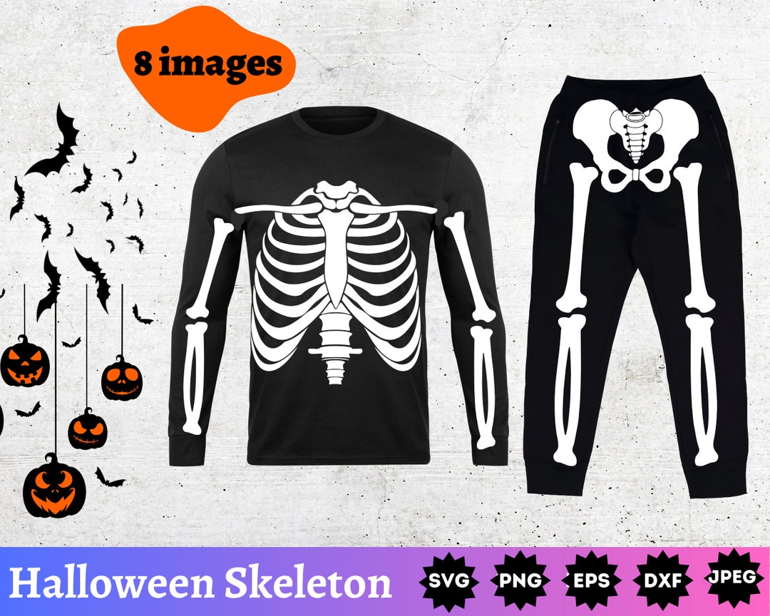Halloween Skeleton SVG Skeleton Bones SVG Rib Cage SVG Halloween ...