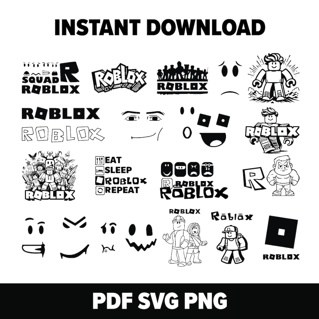 Roblox Svg Bundle, Robot Svg, Gaming Svg Files for Cricut, Roblox Png ...