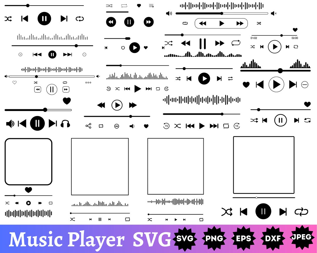 Music Player SVG Bundle Music Player Display Audio Music Player PNG Cut ...