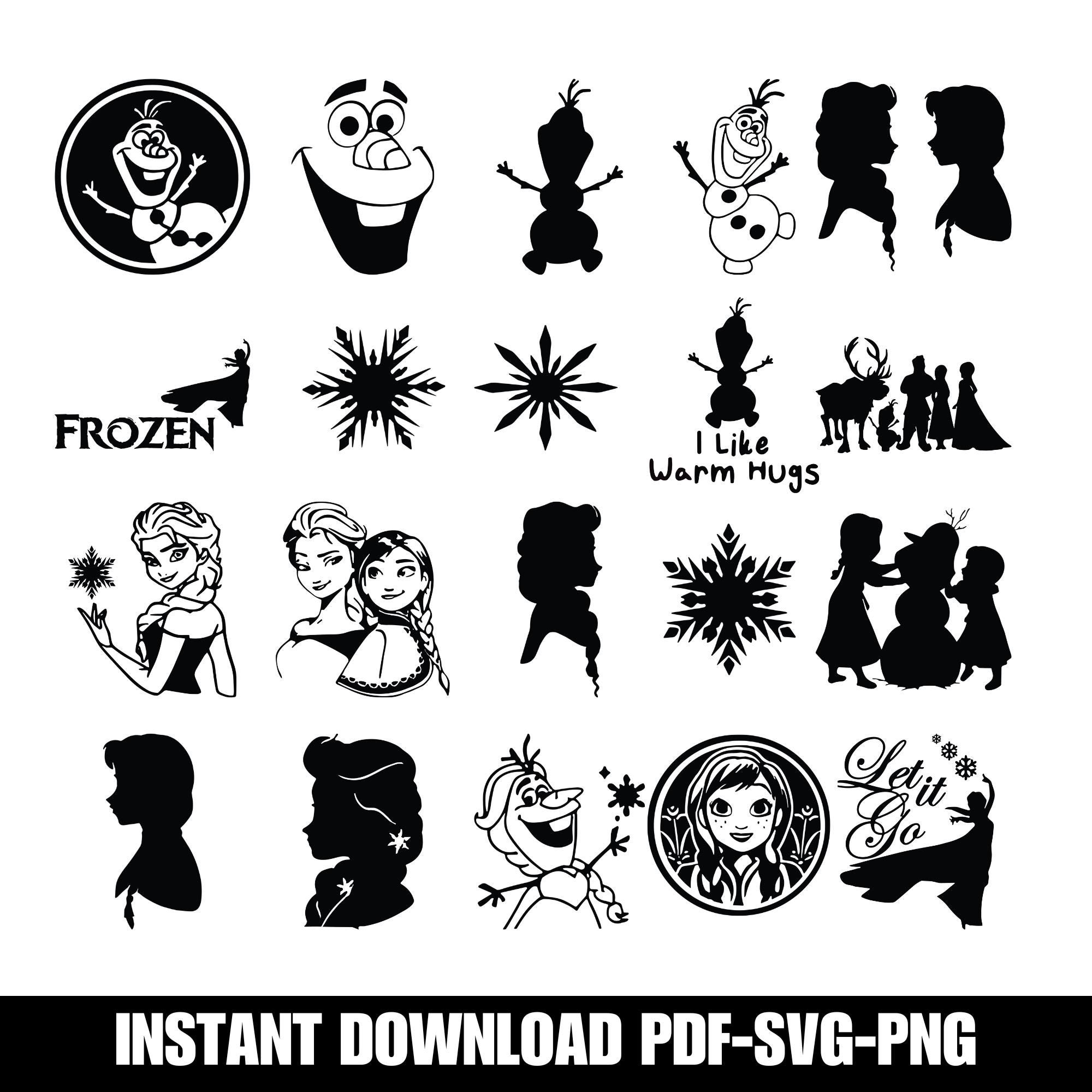 Bundle of Frozen Vectors, Elsa SVG, PNG, JPG, Dxfs, Elsa and Ana Svg ...
