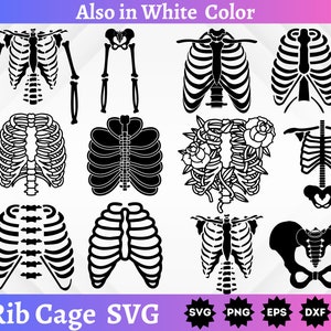 Rib Cage SVG Skeleton SVG Halloween Rib Cage SVG Skeleton Bones Human ...