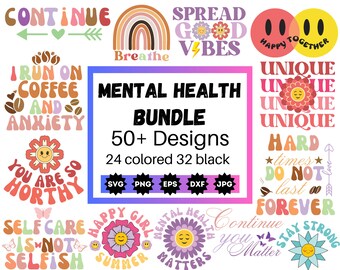 Boho Retro Motivational Quotes Png Svg Bundle, Inspirational Quotes ...