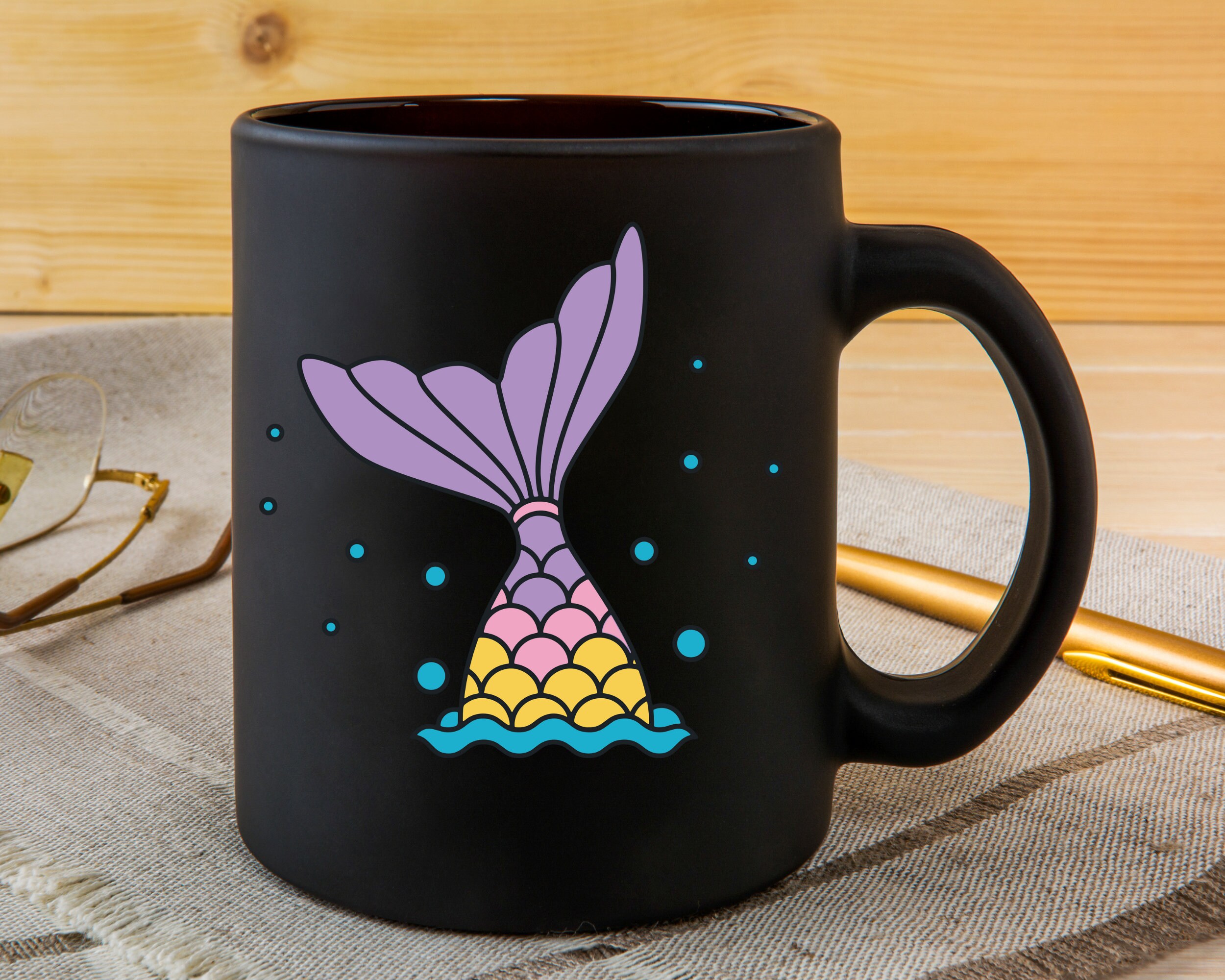 Mermaid Tail SVG Mermaid Tail Monogram Mermaid Birthday SVG Underwater ...