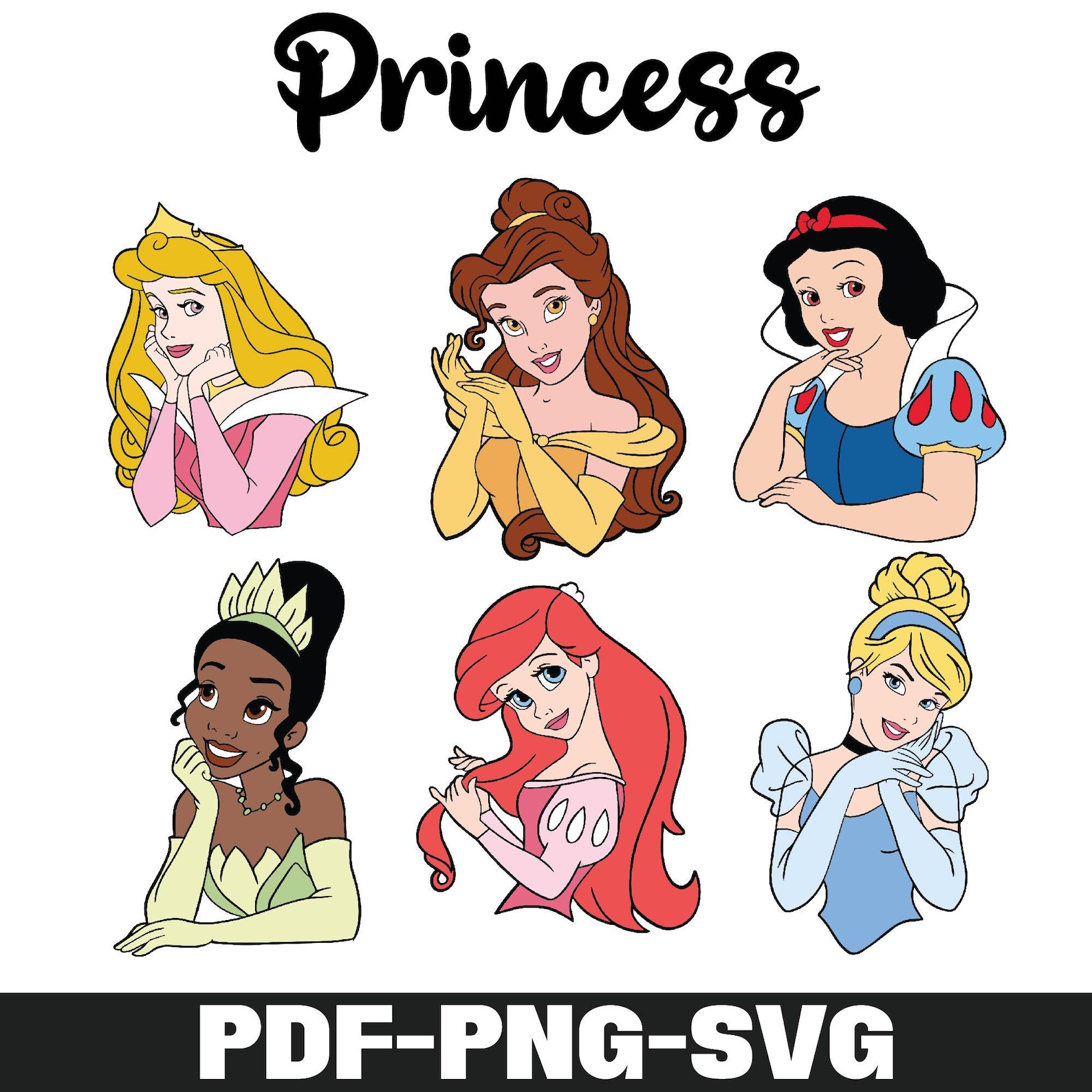Princess PNG Clipart, Princess SVG, Princess Clip Art, Princess Layered ...