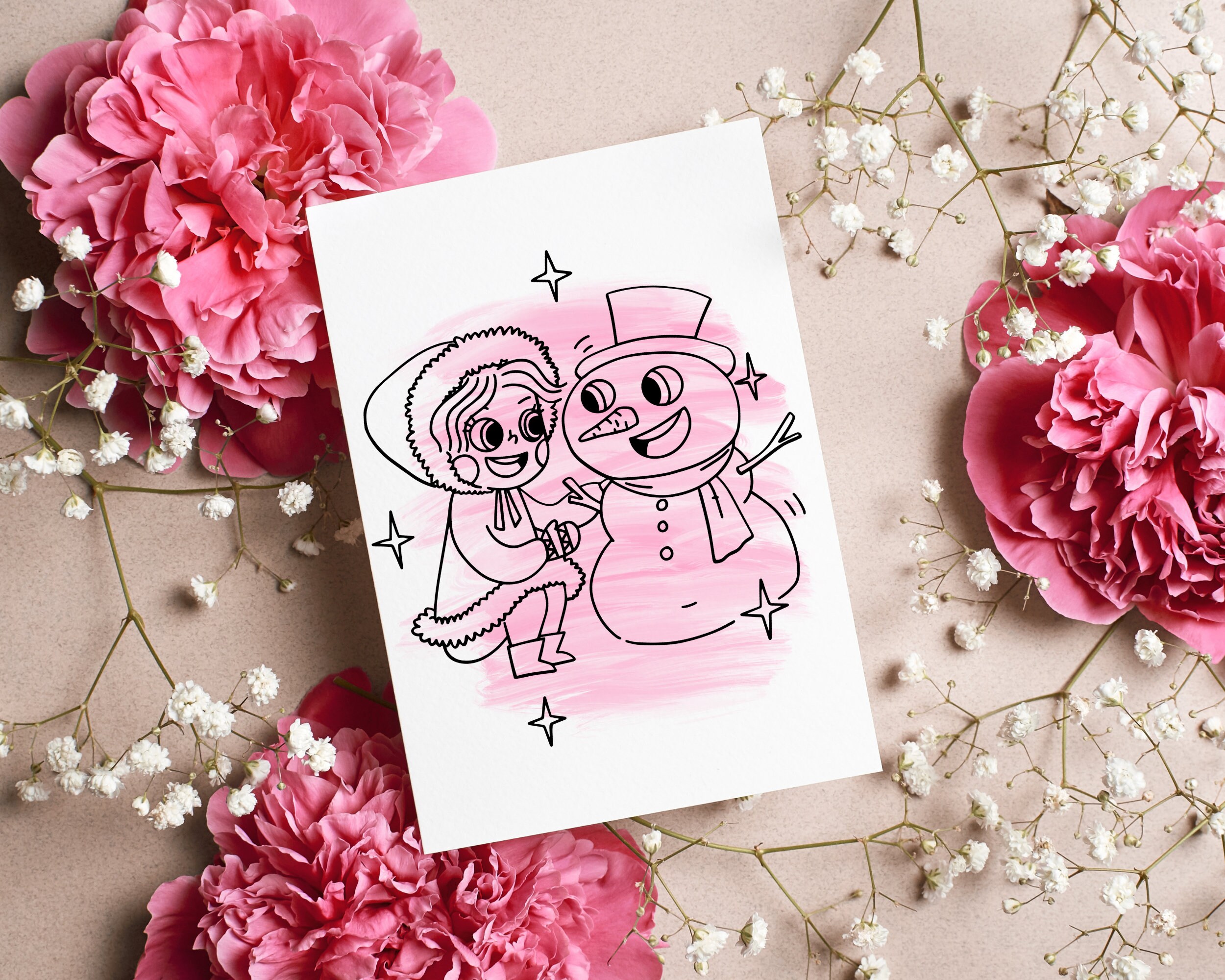 Snowman SVG Snowman Outline SVG Winter Clipart Snowman Line Art Snowman ...