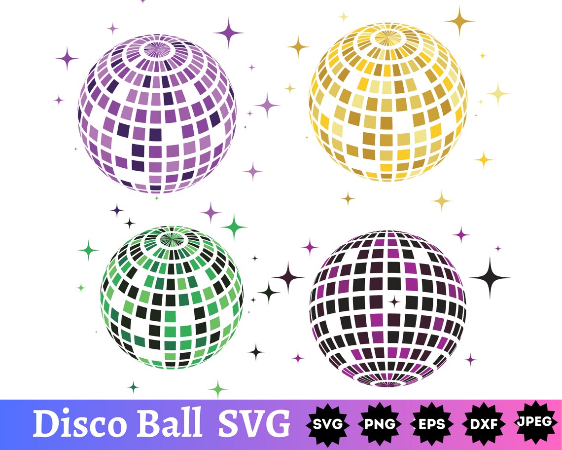 Disco Ball SVG Disco Ball PNG Disco Ball SVG Bundle Groovy Svg ...