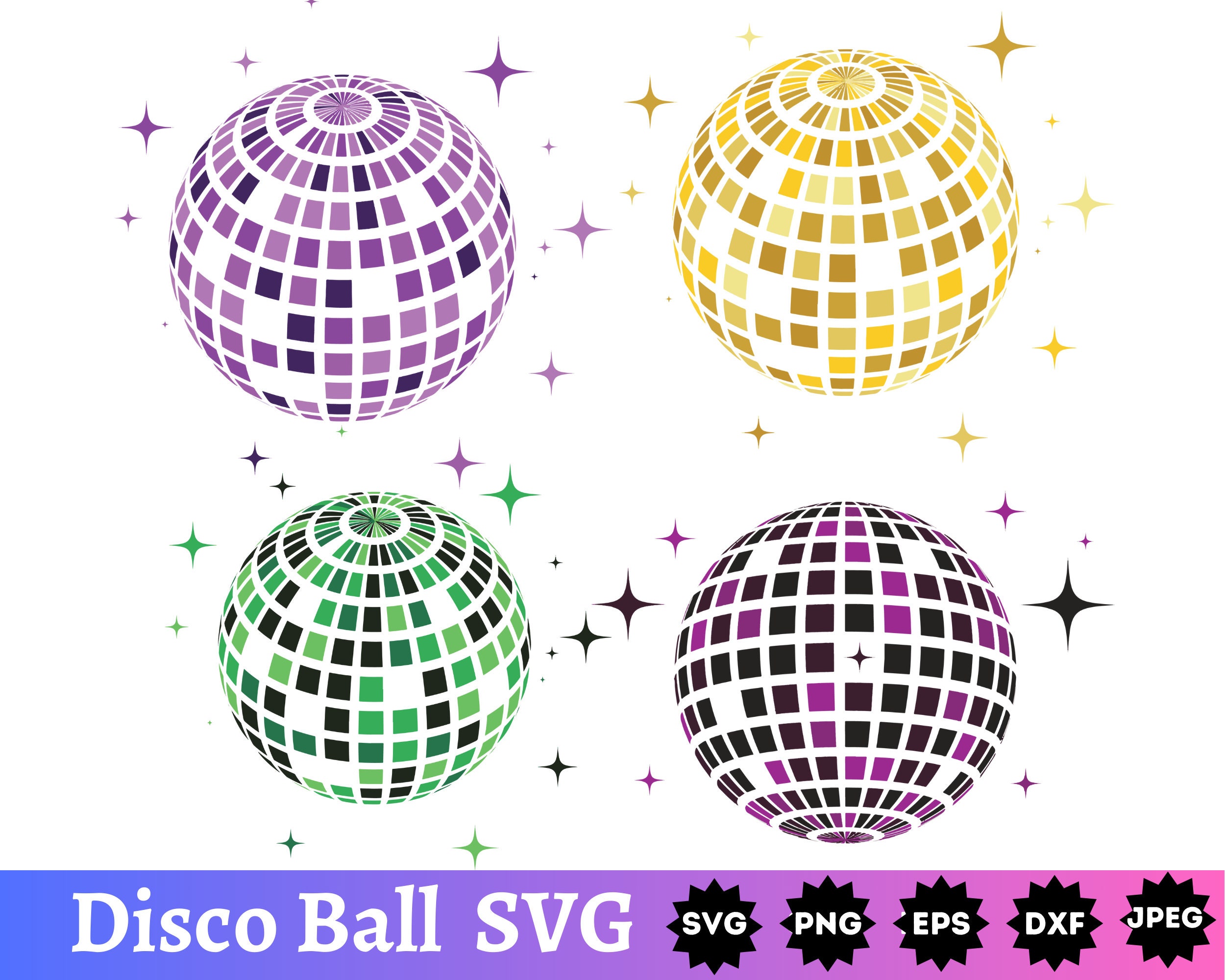 Disco Ball SVG Disco Ball PNG Disco Ball SVG Bundle Groovy Svg ...