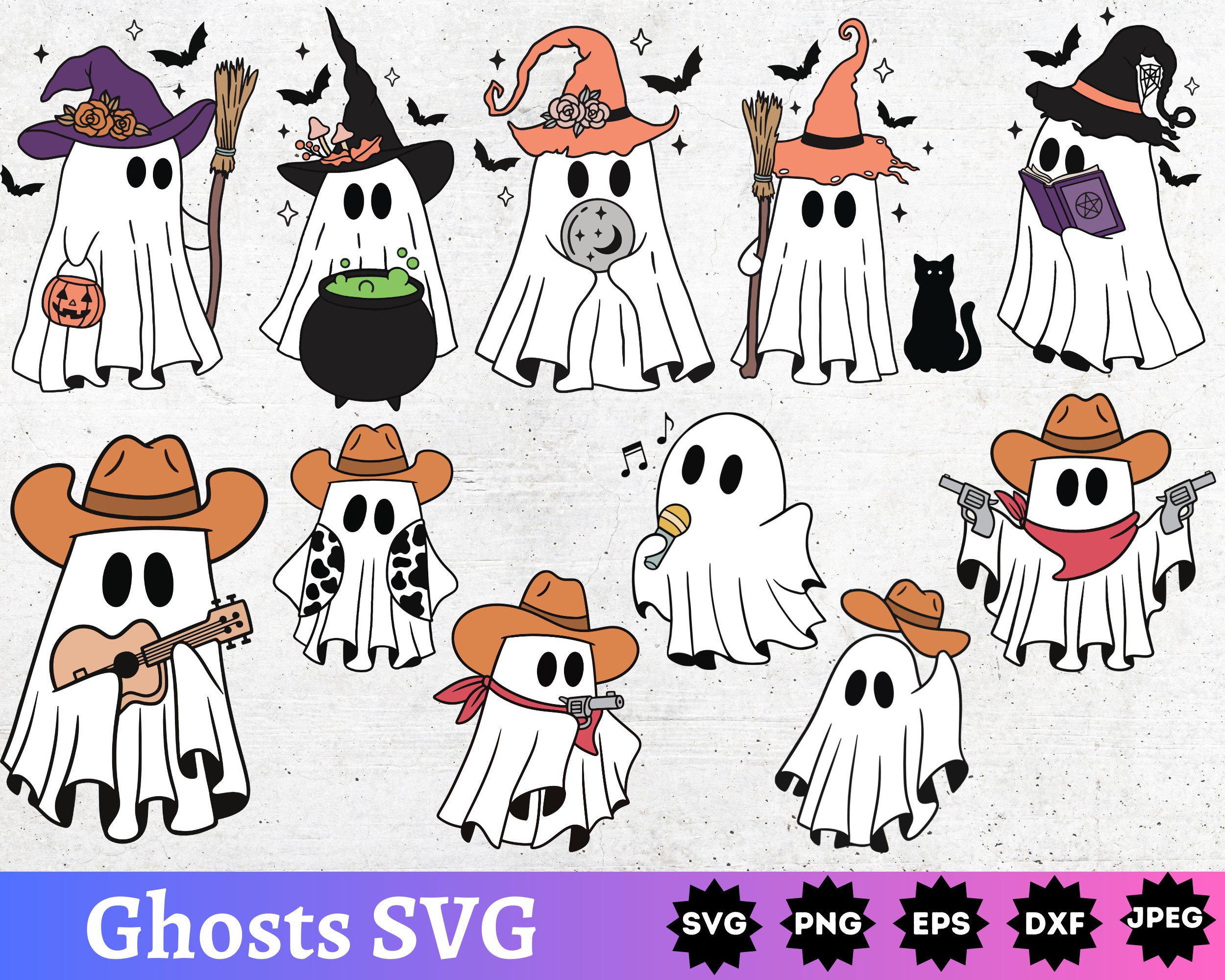 Ghosts SVG Boo SVG Ghost Face SVG Cute Ghost Svg Cute Boo Svg Spooky ...