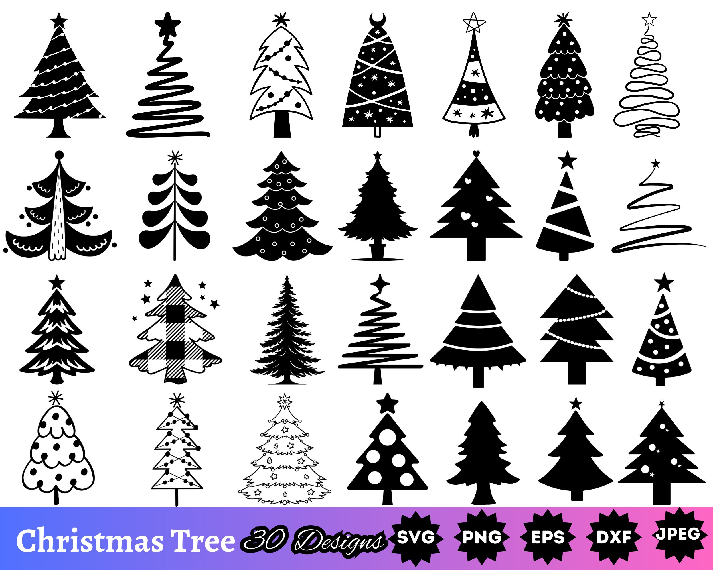 Christmas Tree SVG Holiday Tree SVG Xmas Tree SVG Festive Tree Svg ...