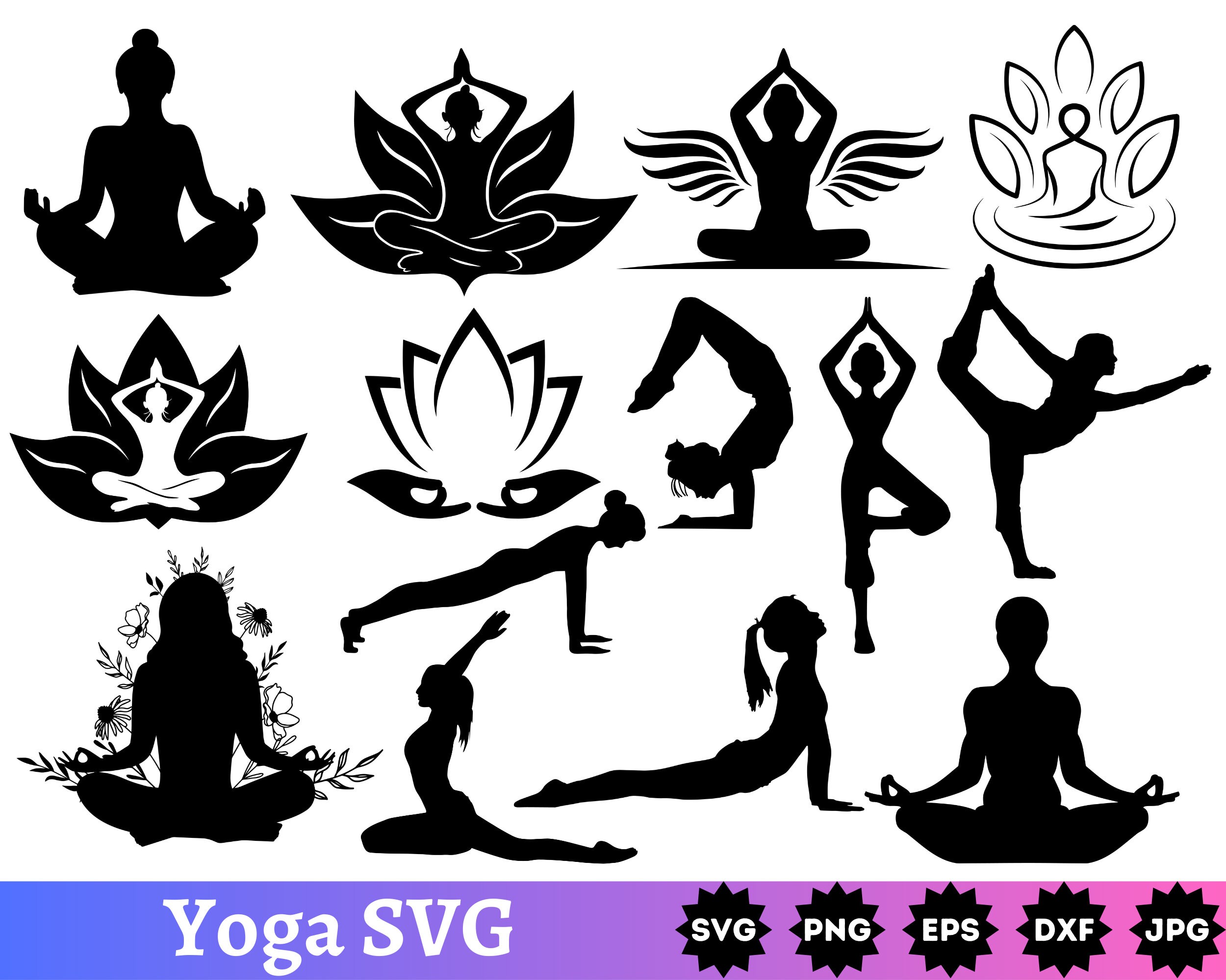 Yoga Svg Meditation Svg spiritual Svg Namaste Svgyoga Clipartzen ...