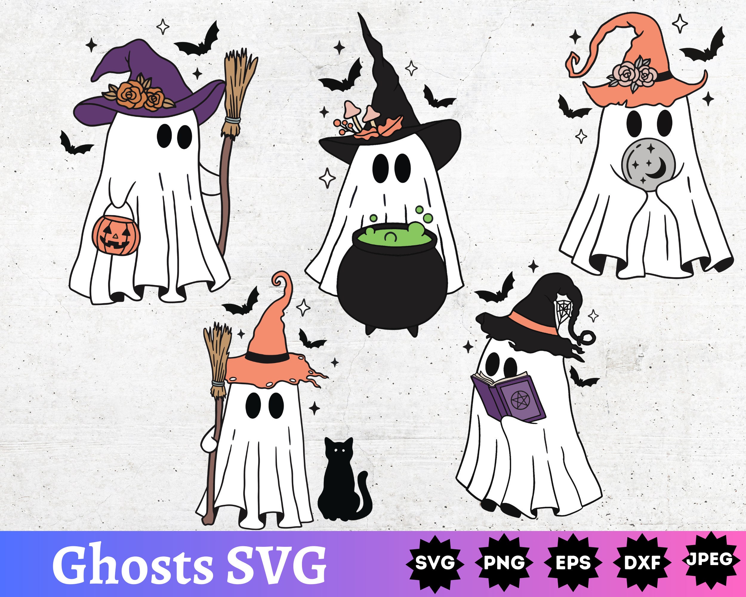 Ghosts SVG Boo SVG Ghost Face SVG Cute Ghost Svg Cute Boo Svg Spooky ...