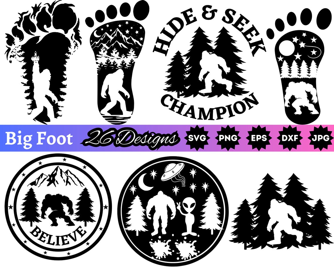 Sasquatch Svg Camping SVG Mountain SVG Bigfoot SVG Yeti Svg Big Foot ...