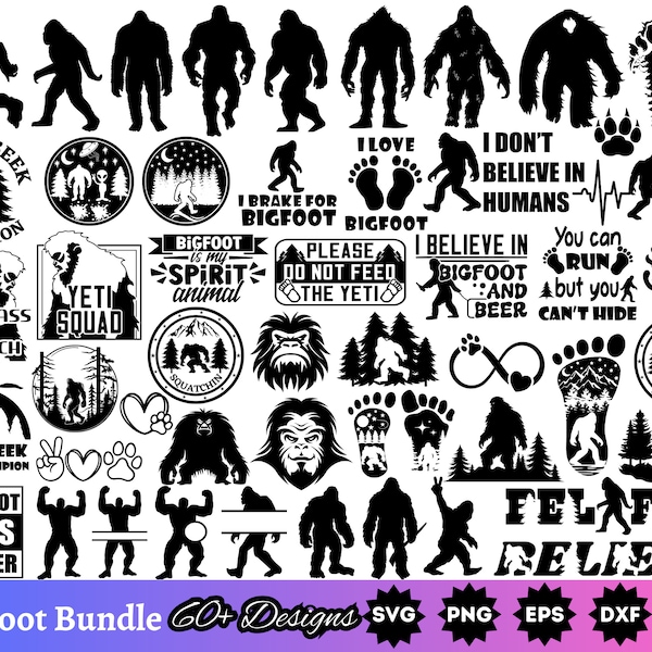 Sasquatch Camping Svg - Etsy