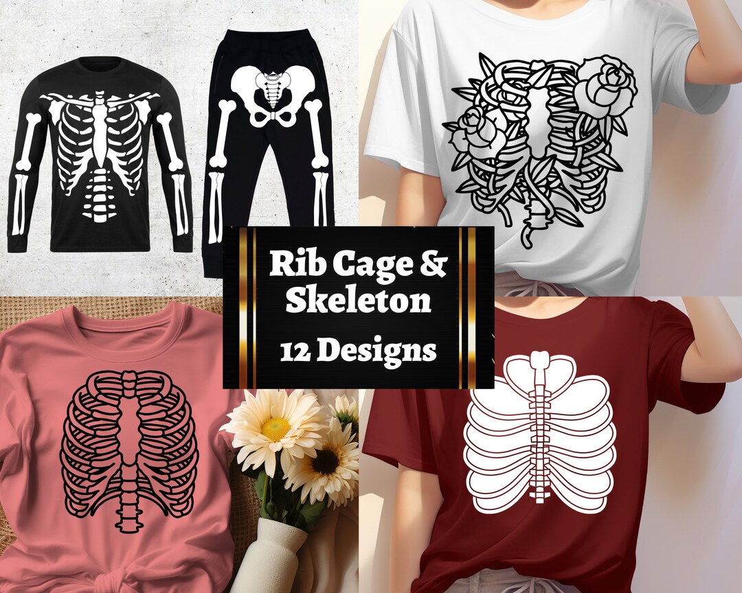 Skeleton SVG Halloween SVG Rib Cage SVG Skeleton Bone - Etsy