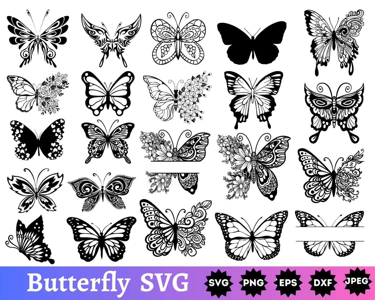 Butterfly SVG Butterfly PNG Butterflies SVG Butterfly Svg Bundle ...