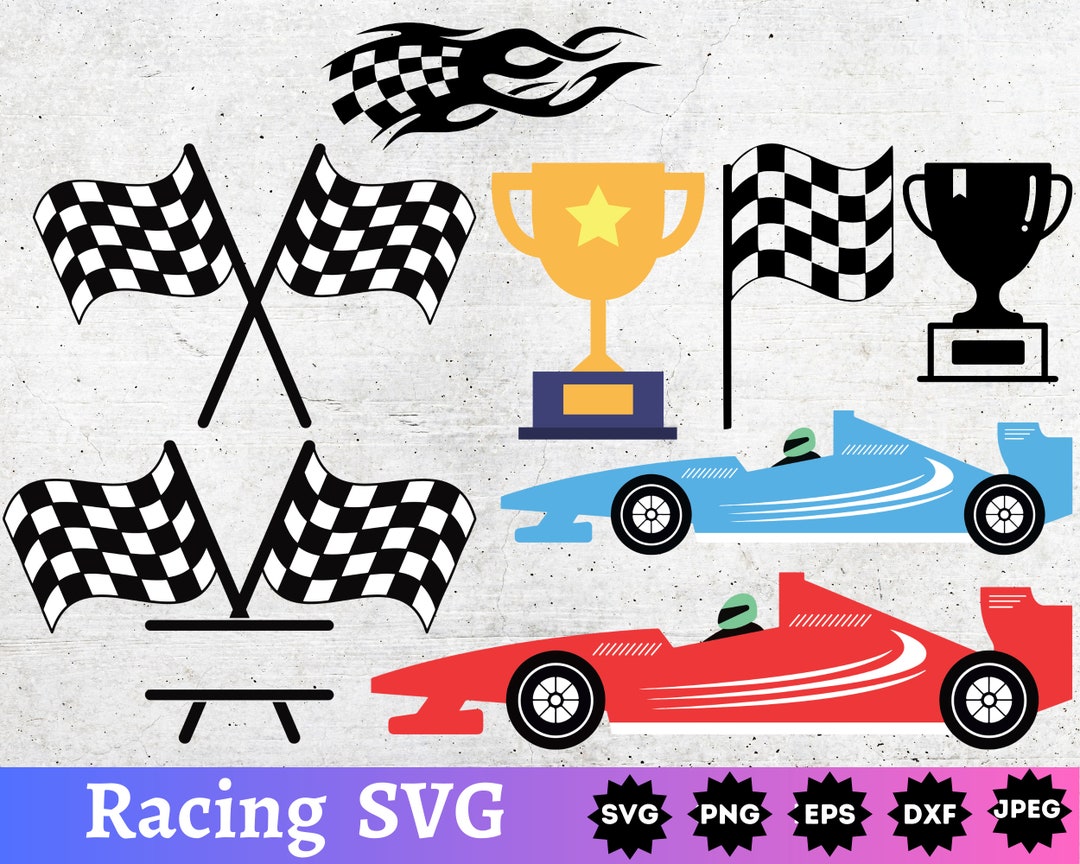 Racing SVG Raing Flag SVG Racing Car SVG Winning Car Svg Winning Cup ...