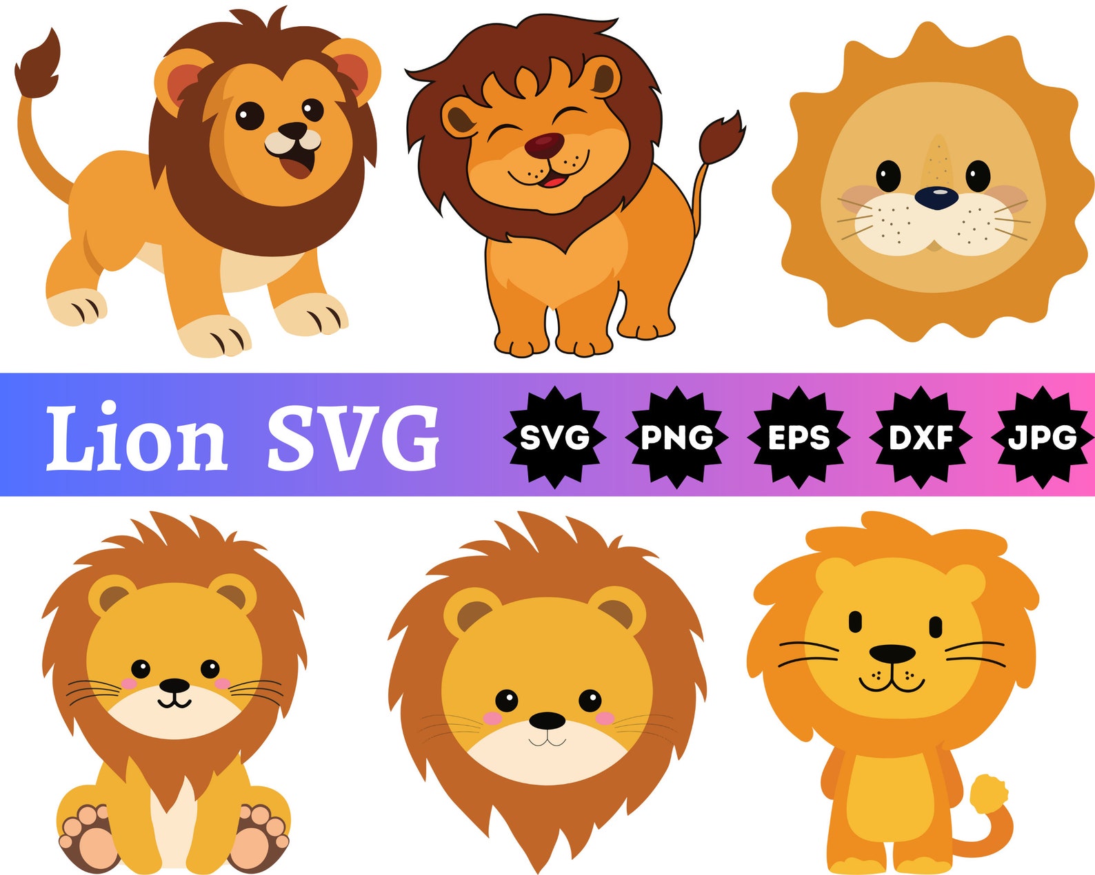 Lion SVG Leo SVG Lion King SVG Animal Svg Leo Zodiac Lion Png Lion of ...