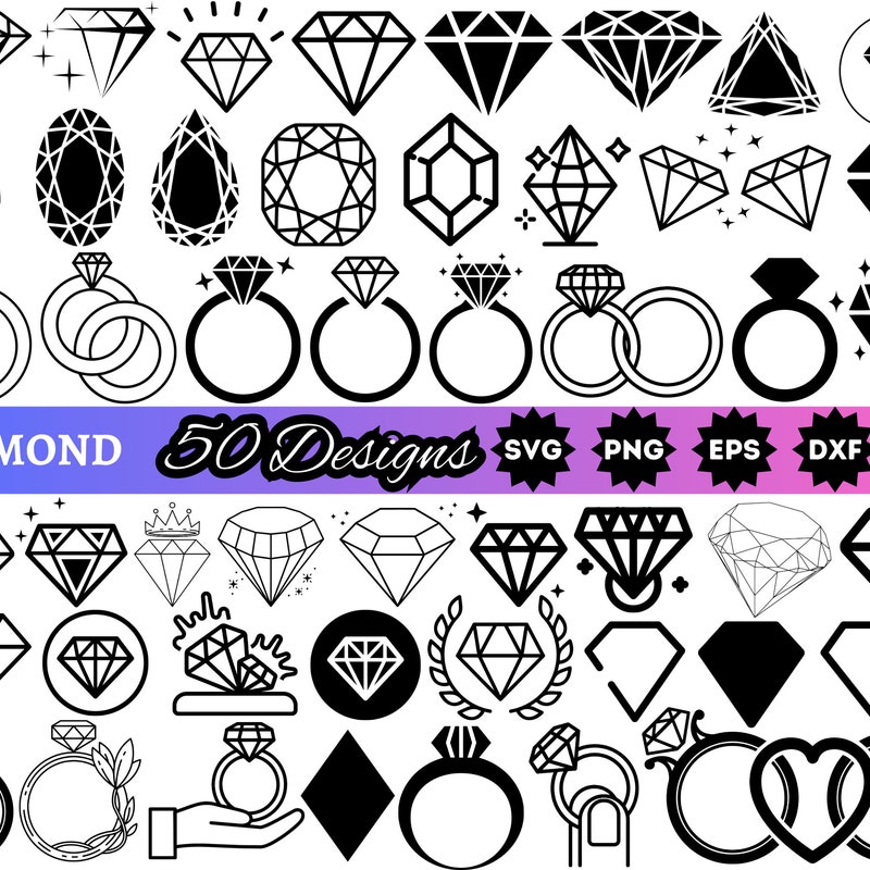Diamond Ring Svg - Etsy