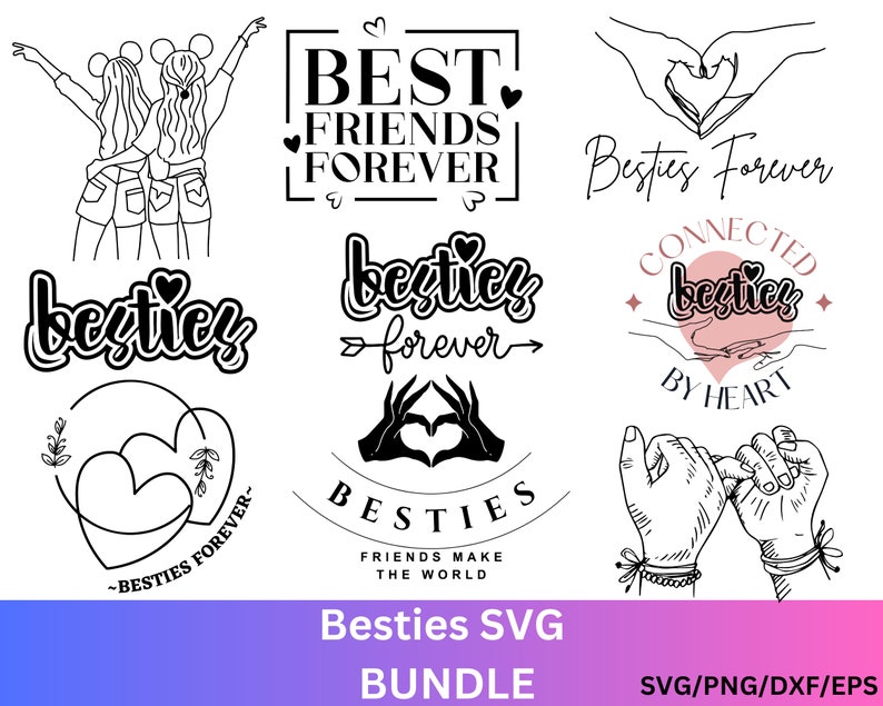 Besties SVG Best Friends SVG Friends SVG Friendship Svg Bff Svg Best ...