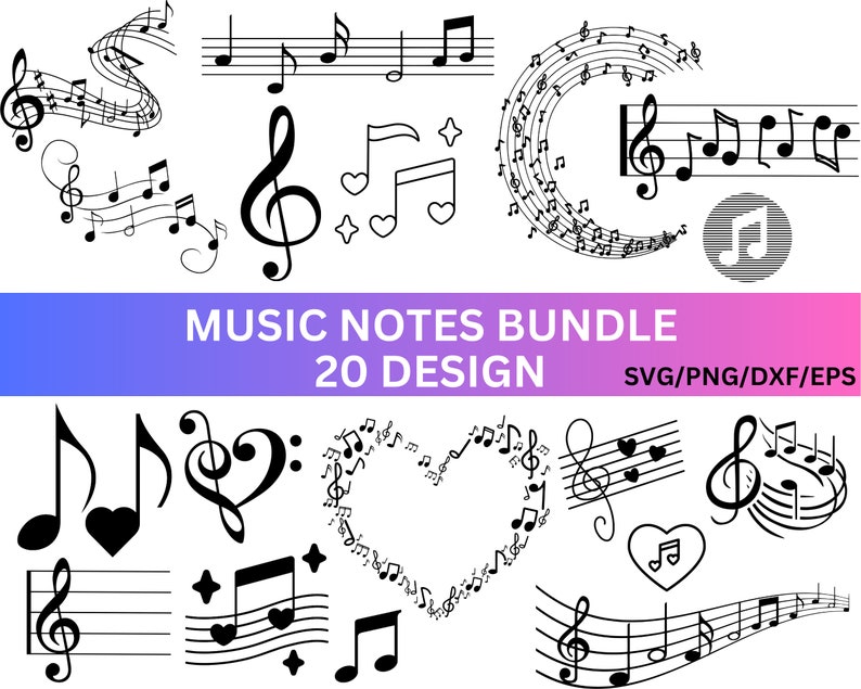 Music Notes SVG Music Note Svg Music Teacher (Instant Download) - Etsy
