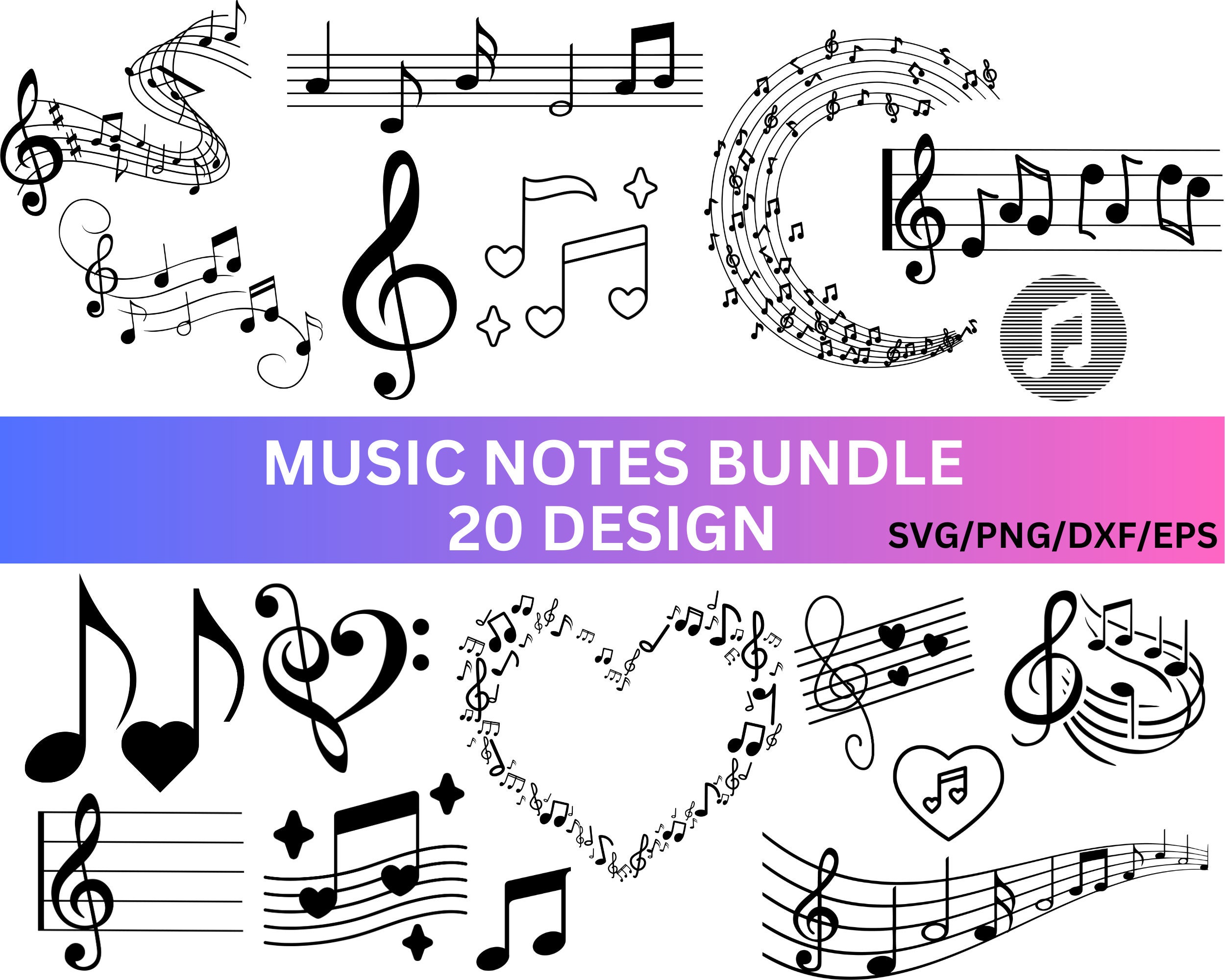 Music Notes SVG Music Note Svg Music Teacher (Instant Download) - Etsy