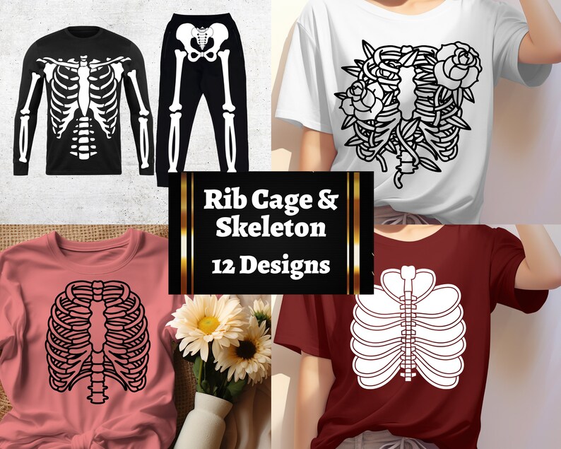 Skeleton SVG Halloween SVG Rib Cage SVG Skeleton Bone Svg Skeleton ...