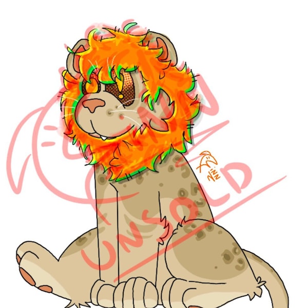 Lion Fursona Base - Etsy UK
