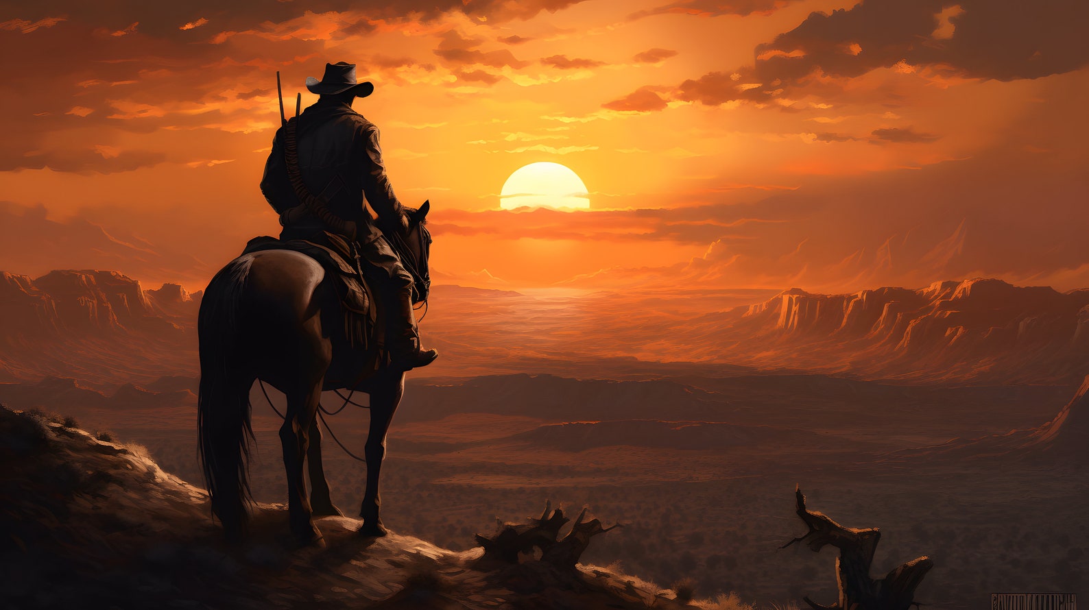 Cowboy Sunset Background Collection 4K - Wallpaper Pack, Background ...