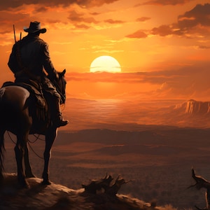 Cowboy Sunset Background Collection 4K - Wallpaper Pack, Background ...