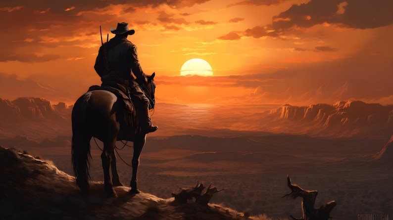 Cowboy Sunset Background Collection 4K - Wallpaper Pack, Background ...