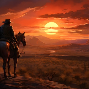 Cowboy Sunset Background Collection 4K - Wallpaper Pack, Background ...