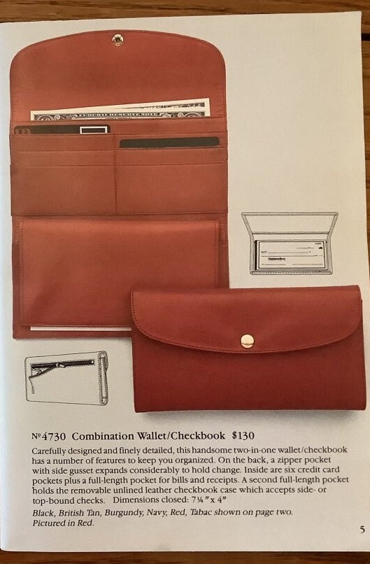 Vintage Coach Combination Wallet/checkbook 4730, Burgundy 80s NEW, RARE ...