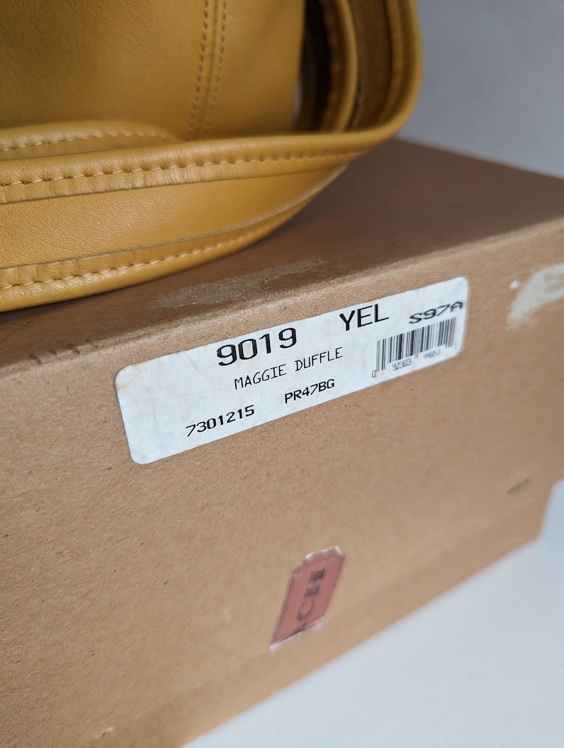 Vintage Coach Maggie YELLOW, 9019, Original Box, EVC - Etsy