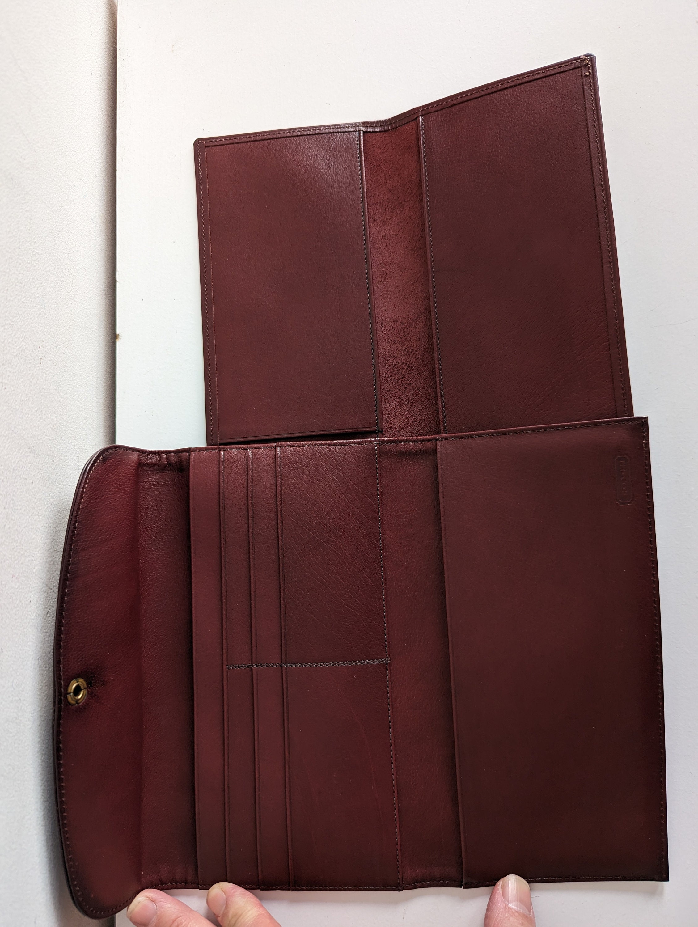 Vintage Coach Combination Wallet/checkbook 4730, Burgundy 80s NEW, RARE ...