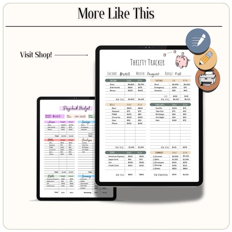Digital Budget Planner for Goodnotes, Paycheck Budget, Finance Planner ...