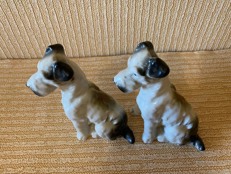 Pair of Vintage Porcelain Dog Figurines - Etsy